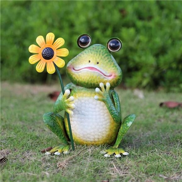 Accents | Garden Frog Statue Outdoor Decor Metal Frog Yard Art ...